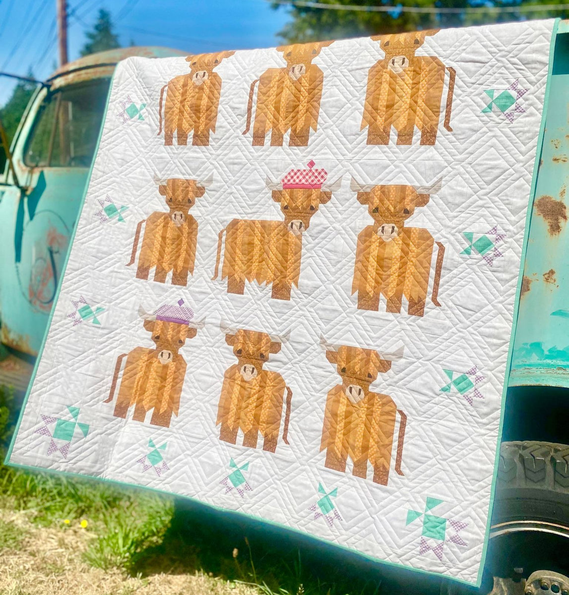 Mini Coos Highland Cow Quilt Kit – The Shiplap Quilt Shop LLC