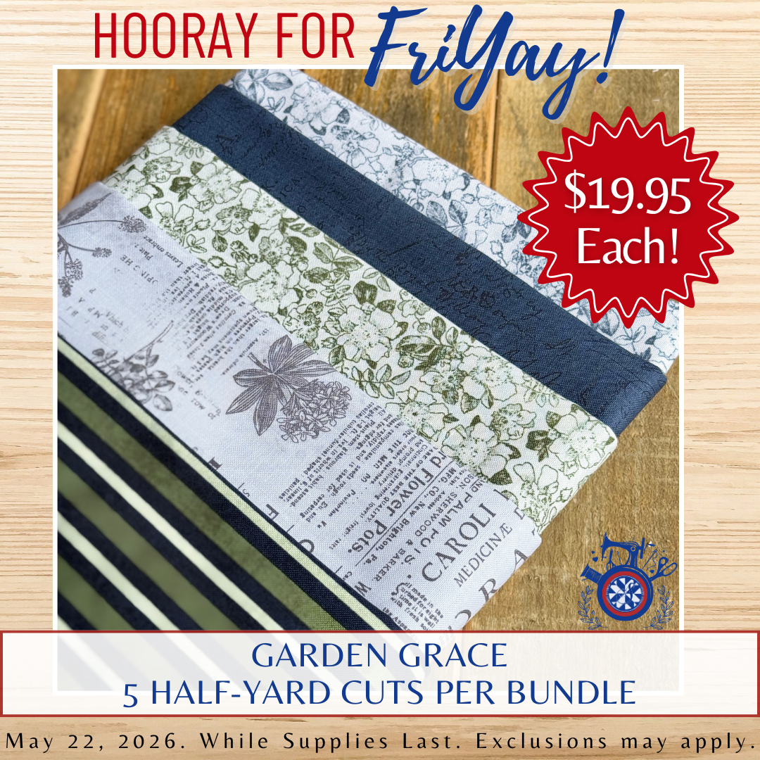Garden Grace Half Yard Bundle- 5 pieces – The Shiplap Quilt Shop LLC