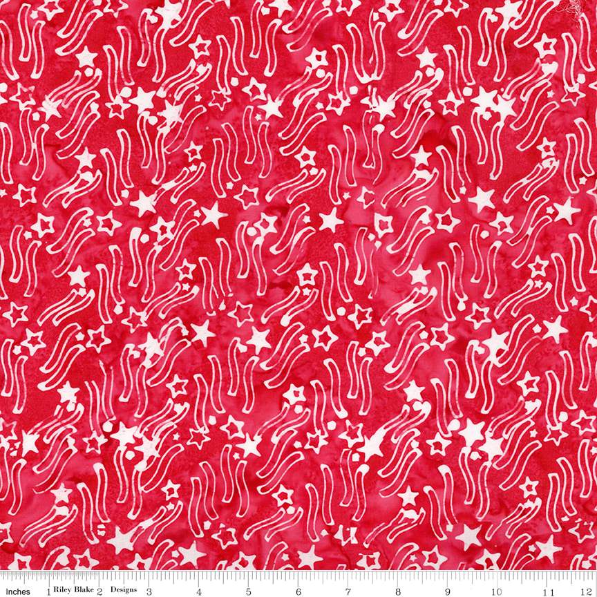 Batiks Let Freedom Reign Soft Red – The Shiplap Quilt Shop LLC